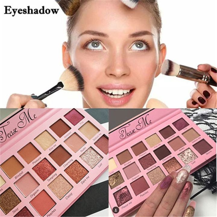 Beauty Creations Tease me 18-Color Shimmering Matte Color Red Eyeshadow ...