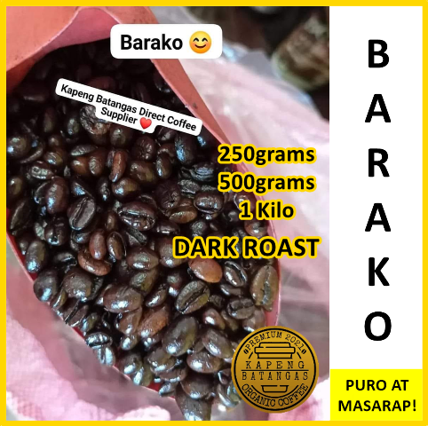 KAPENG BARAKO Beans and Grounds in THICK Plastic 100% Puro at Masarap ...