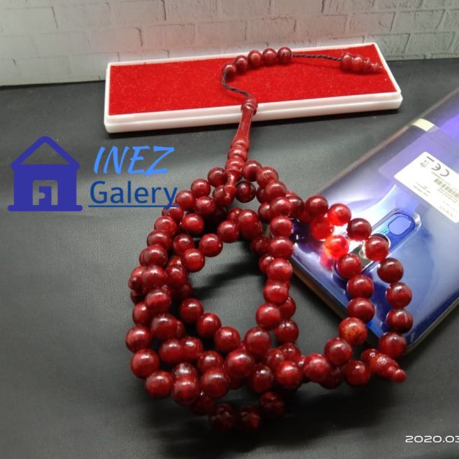 Tasbih MUSLIM KAYU GETAH PINUS MERAH IN 64 | Lazada Indonesia