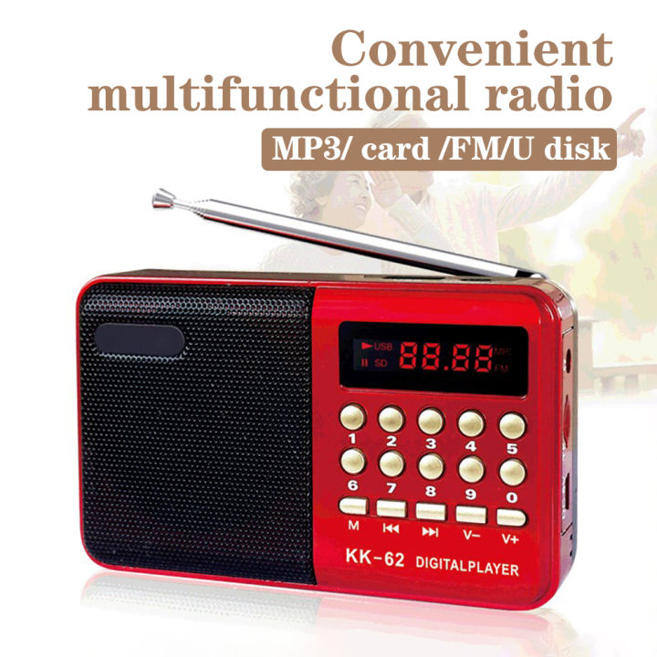 Digital FM Radio Multifunction Media Speaker MP3 Music Player Support ...