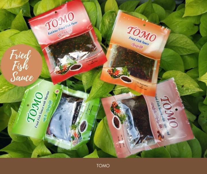 TOMO - တိုမို ငံပြာရည် ကြော် / ငပိကြော် (60g) အရသာ (၄) မျိုး Myanmar ...