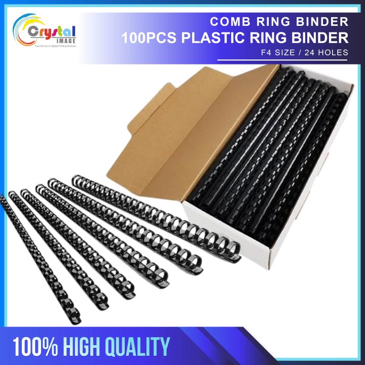 Comb Ring Binder Plastic 100PCS F4 Size 24 Holes Notebook for College ...