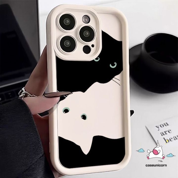 Cute Art Black White Cat Angel Eye Case For Redmi 12C 9T 12 9C NFC 10C ...