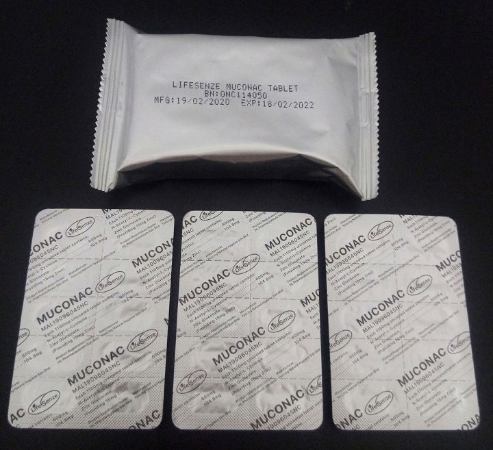 LifeSenze Muconac Tablet 1100mg 30pcs, 1 Pouch, 3 Blisters - Remove ...