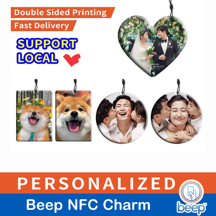Personalised Beep Charm Customised beep card w/20 Load For LRT-1, LRT-2 ...