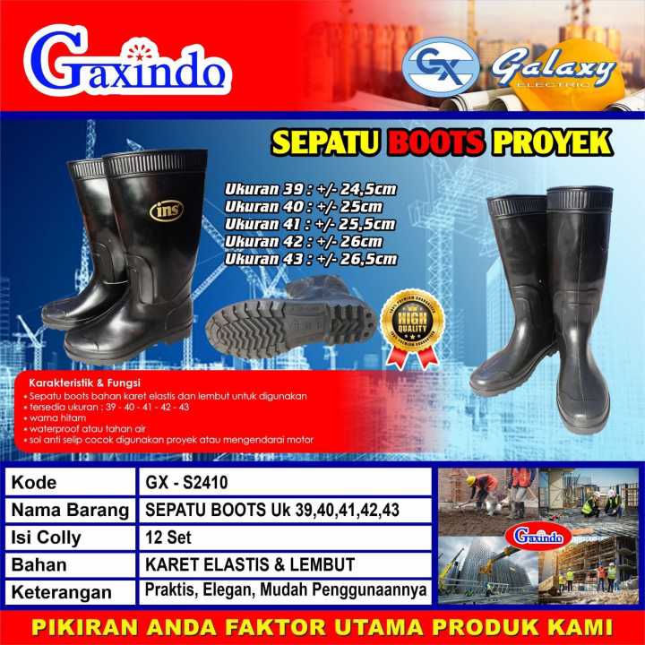 SEPATU BOOTS PROYEK SEPATU BOOTS TUKANG PROYEK SEPATU SAFETY BOOT ...