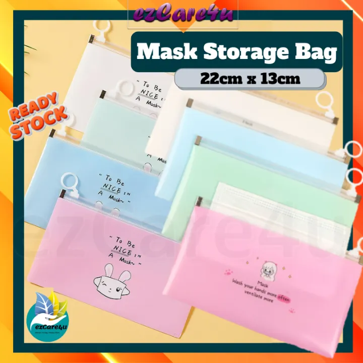 Mask Face Mask Storage Zipper Bag Case Cartoon Pencil Case Waterproof ...