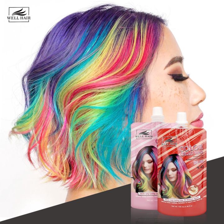 Well Hair Color Hair Cello wax Ammonia Free, color repair treatment ...