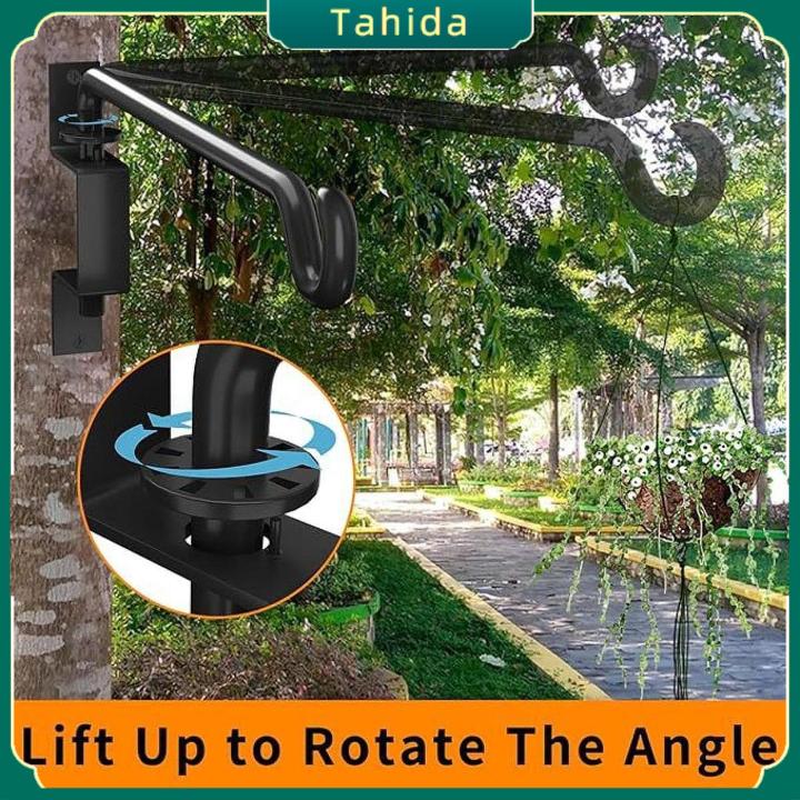 Tahida Hook Frame Swivel Plant Hanger Outdoor Rotatable Sturdy Wrought ...