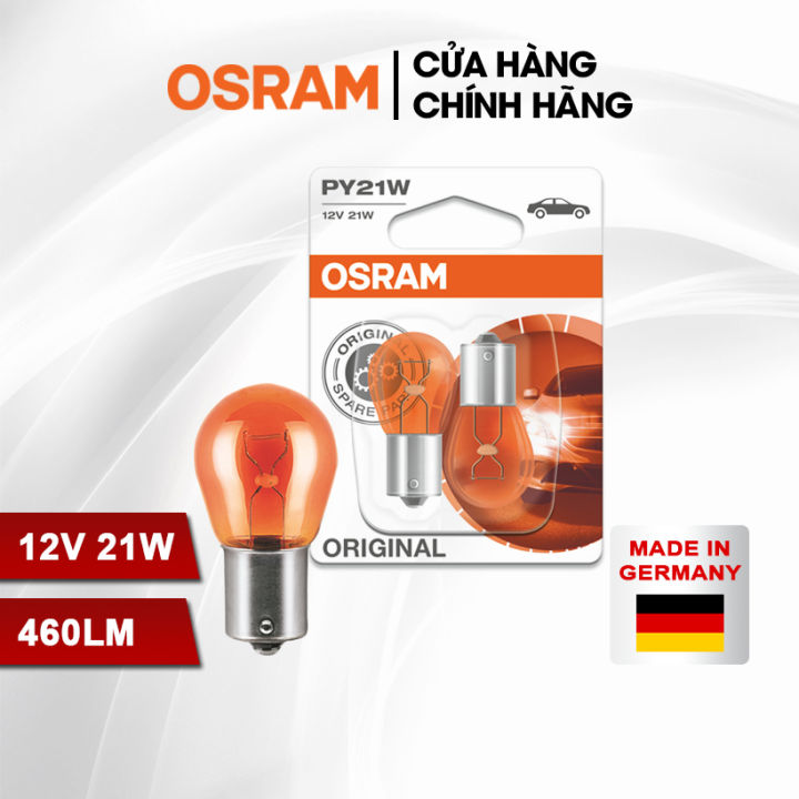 Combo 2 Bóng Đèn Sau 1 Tim OSRAM Original PY21W 7507-02B 12V 21W (Chân Xéo) - Nhập Khẩu Chính ...