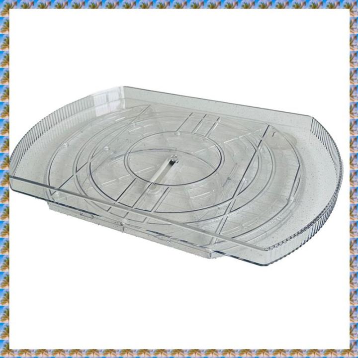 (JSTG) 1 Piece Slide and 360° Rotate Rectangle Turntable Organizer and ...