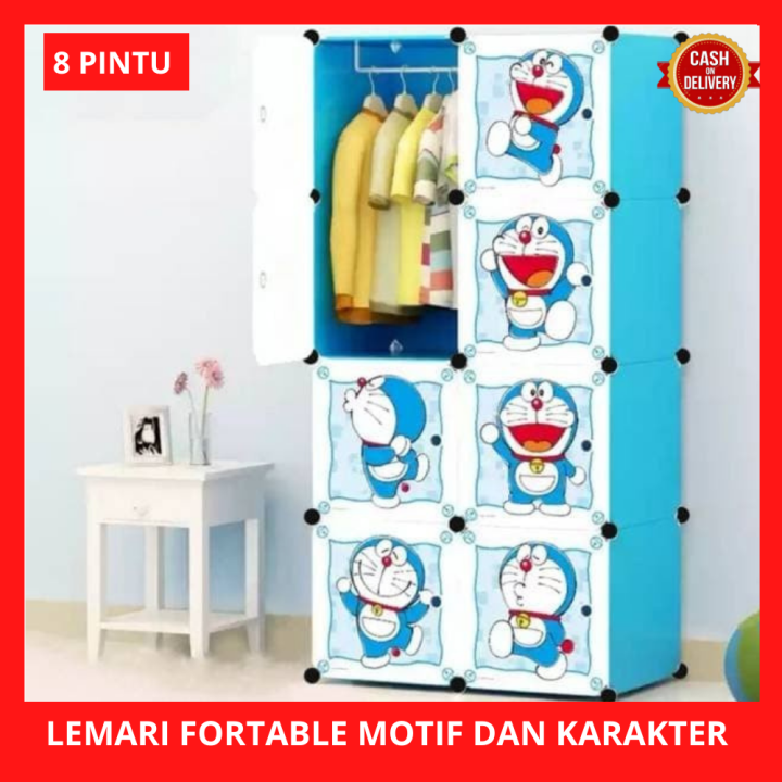 TURUN HARGA!!! Lemari pakaian plastik 8 pintu lemari serbaguna lemari ...