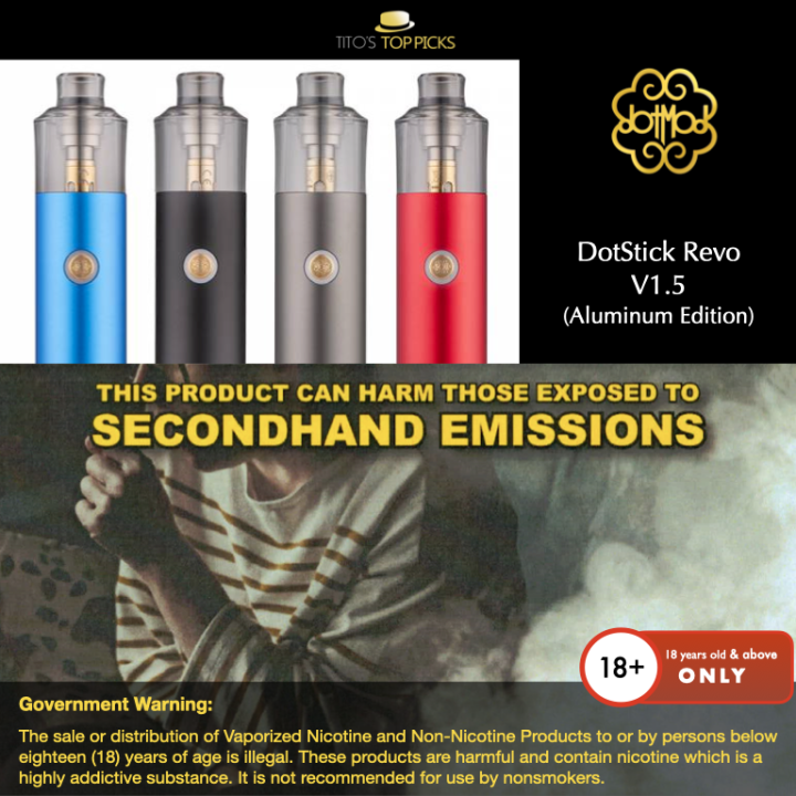 DotMod dotStick Revo v1.5 Premium Refillable Pod with replaceable coils ...