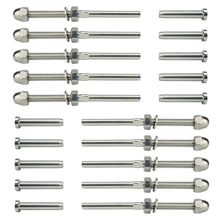 Threaded Bolt And Pedal Ball Cable Railing Kit End Fitting 0.32 Cm,T316 ...