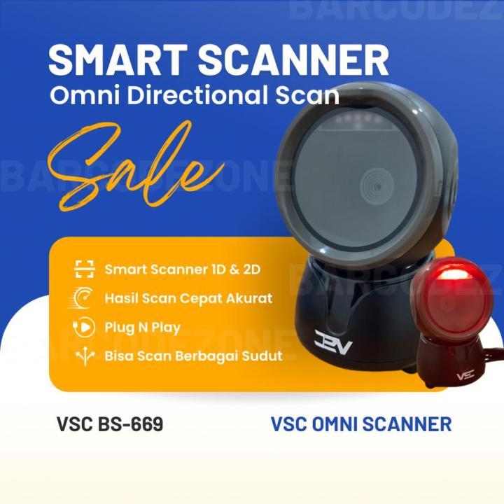 2D OMNI BARCODE SCANNER VSC BS-669 (QR CODE/PDF417/EFAKTUR) AUTOSENSOR ...
