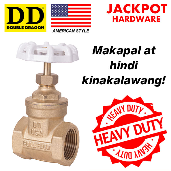 HEAVY DUTY DD Gate Valve 1/2", 3/4", 1" (Brass Gate Valve) | Lazada PH