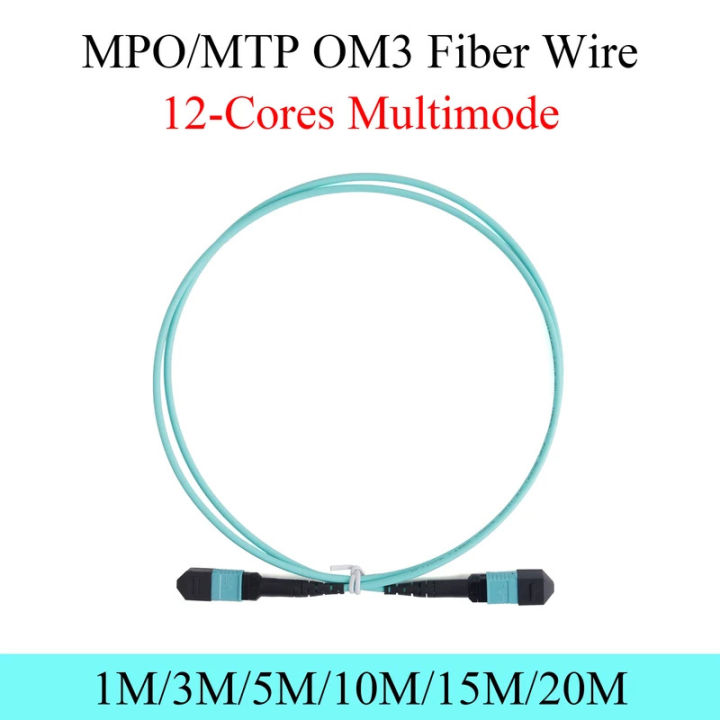 100G MPO OM3 Fiber Patch Wire Multimode 12Cores APC UPC Female to ...