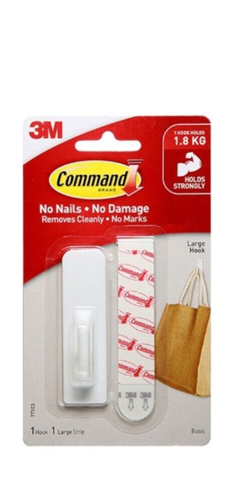 3M Command 17503ตะขอเบสิคขนาดใหญ่ | Lazada.co.th