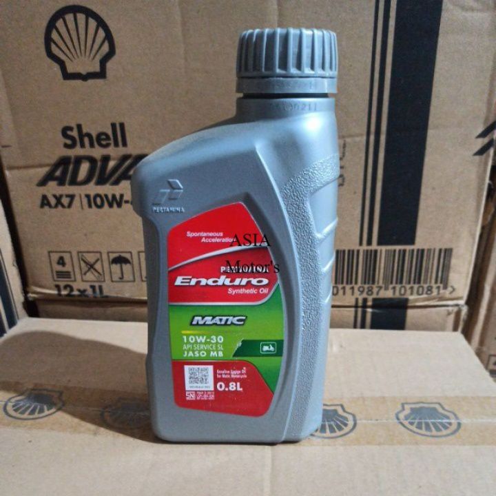 OLI ENDURO MATIC 08L SAE 10W-30 API SL JASO MB ORIGINAL PERTAMINA ...