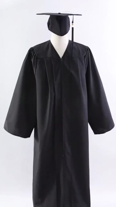 2024 New Woven Baccalaureate Gown American Graduation Dress University ...