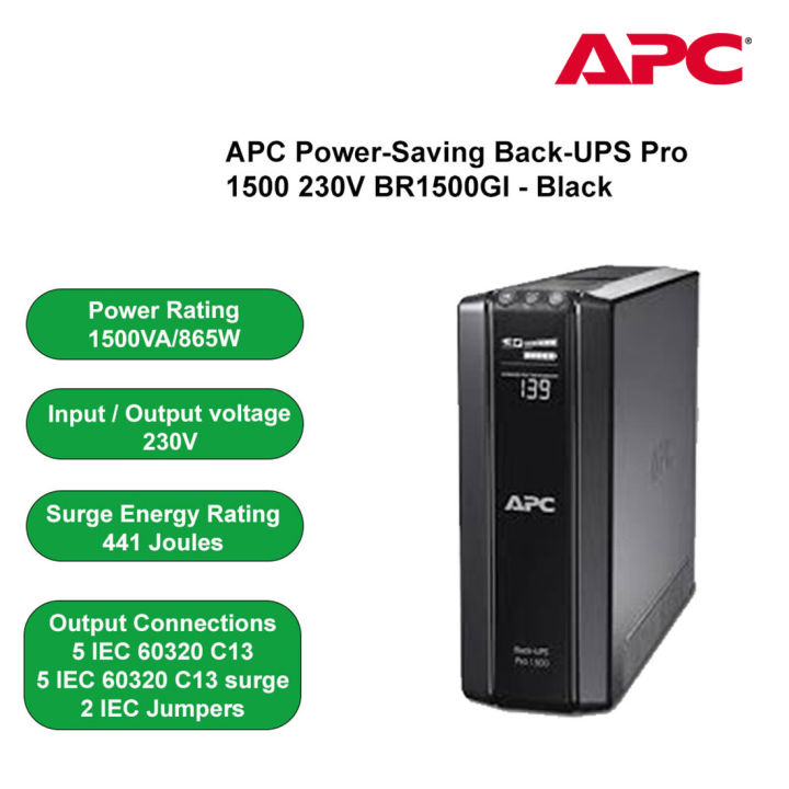 [PREORDER] APC Power-Saving Back-UPS Pro 1500 230V BR1500GI - Black ...