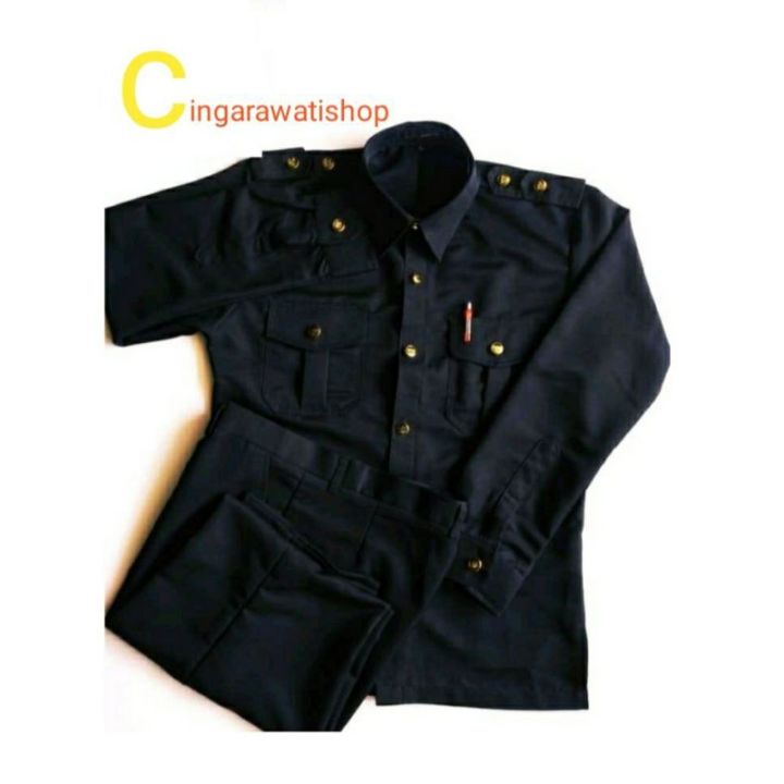 Seragam Safari Baju Safari Setelan Safari Security safari satpam lengan ...
