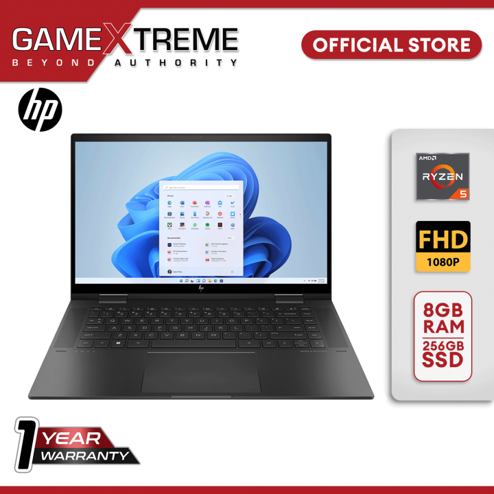 HP ENVY 2-in-1 15.6 "Touch Screen Laptop AMD Ryzen 5 8GB RAM 256GB SSD ...