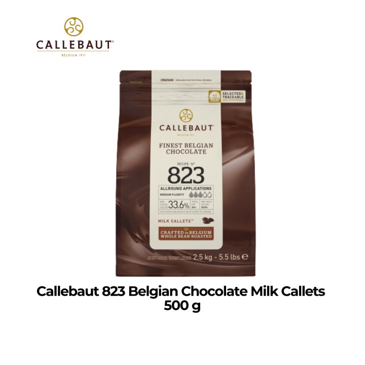 Callebaut Belgian Chocolate Milk Callets 823 (250 g-1 kg, Repacked ...