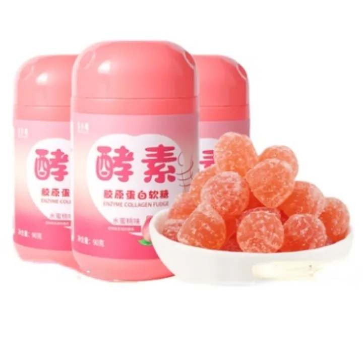 Collagen Fruit Syrup Peach Flavor Jelly Candy 0 Fat | Lazada