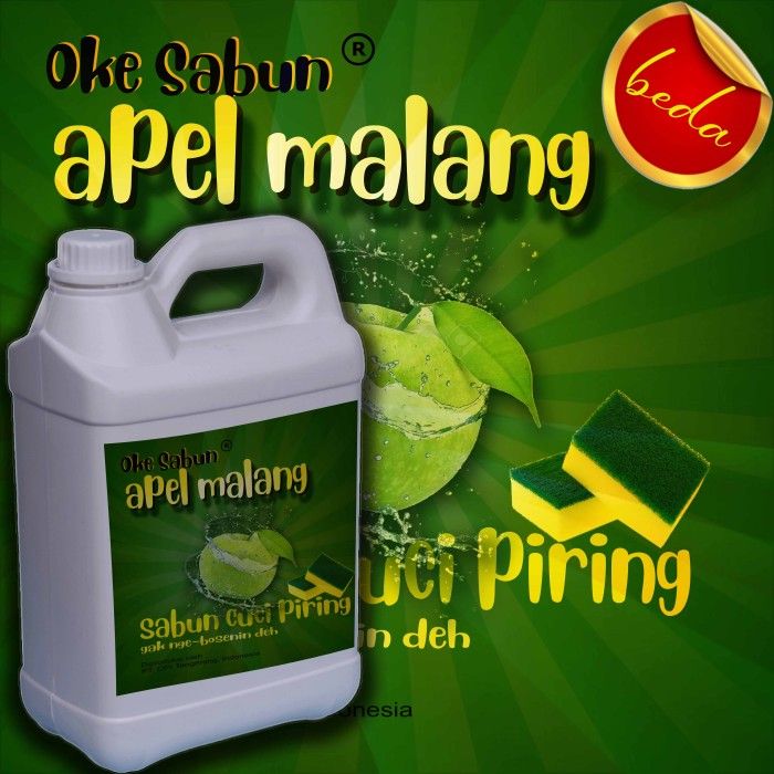 Sabun cuci piring 1 liter apel malang wangi segar varian mulai dari ...