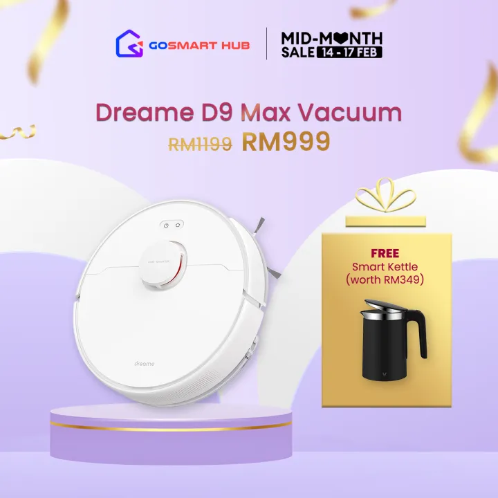 Dreame D9 Max Smart Robot Vacuum Mop Cleaner 4000Pa Suction | LiDAR ...