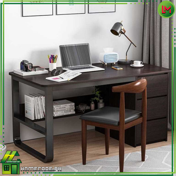 HOMECARE PH. Computer Desk with Storage Shelves,Home Gaming Desk ...