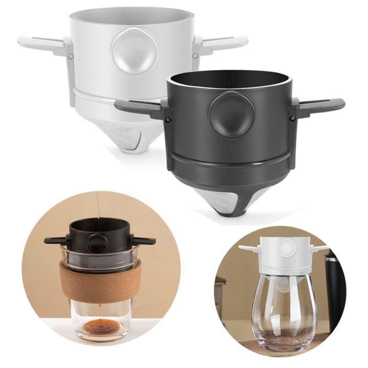 Reusable Portable Stainless Steel Drip Coffee Filter Cone Paperless ...