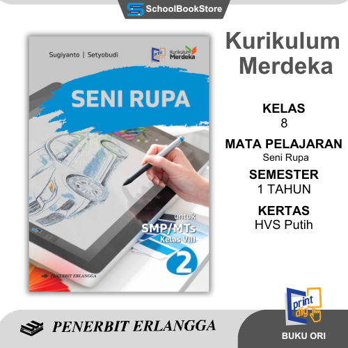 Buku Paket Pelajaran Seni Rupa SMP MTS Kelas 2 8 VIII Kurikulum Merdeka Terbaru Penerbit ...