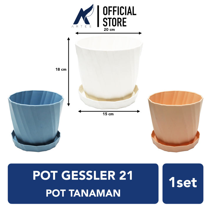 GESSLER POT-TATAKAN ITALI 21 Tanaman-Bunga Hias Pot-Alas Italian Design ...