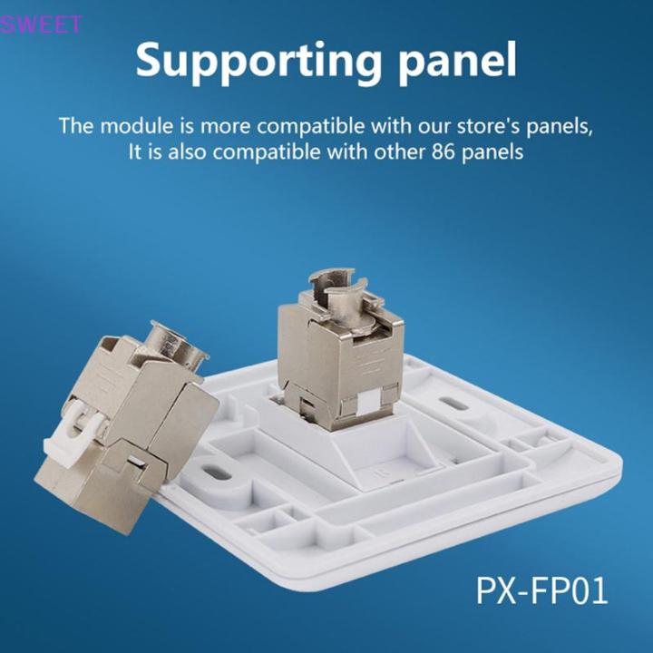 Cat6a Cat7 Keystone Jack Cat7 RJ45 STP Tool-Less Type Zinc Alloy Module ...