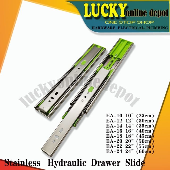 EURO-ACE STAINLESS HYDRAULIC SOFT CLOSE DRAWER SLIDE ( SOLD PER PAIR ...