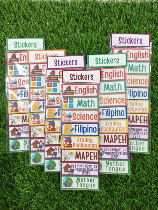 8pcs Small Subject Label Sticker Subject Name Sticker for Kids Notebook ...