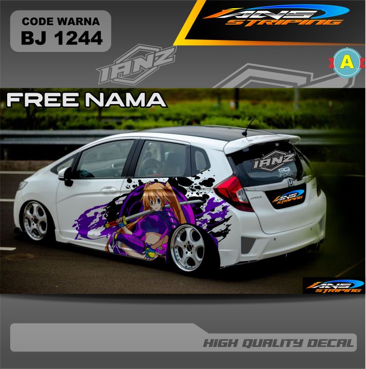 VARIASI STIKER MOBIL HONDA JAZZ AGYA AYLA / STICKER DECAL MOBIL AVANZA ...