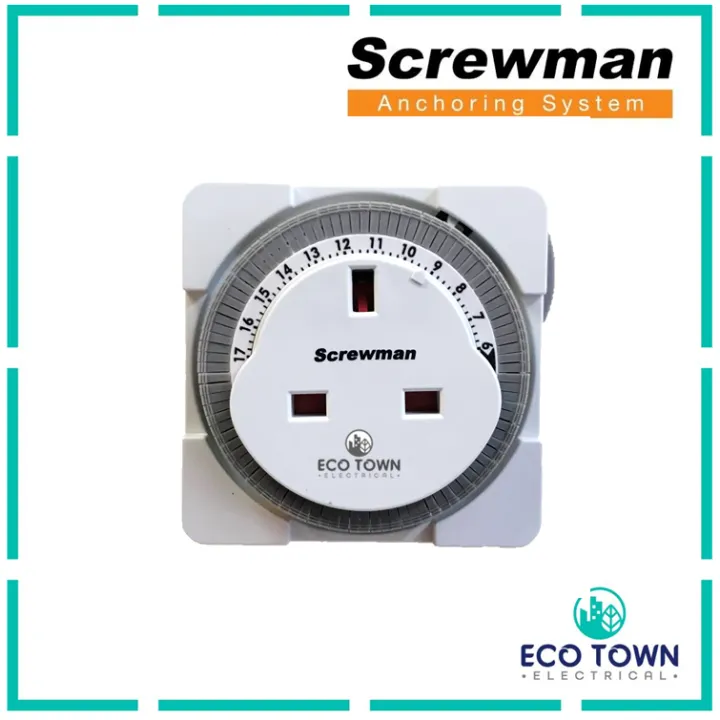 Screwman 13A Plug In Timer 24 Hours | Lazada