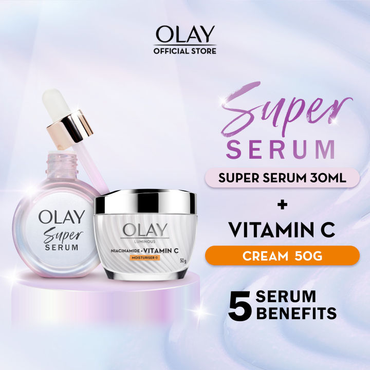 Olay Super Serum Day 30ml + Vitamin C Moisturizer Skincare | Lazada PH