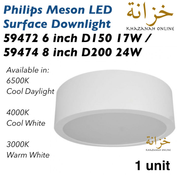 Philips LED Meson Surface Downlight 59472 59474 17W 24W ( 6500K Cool ...