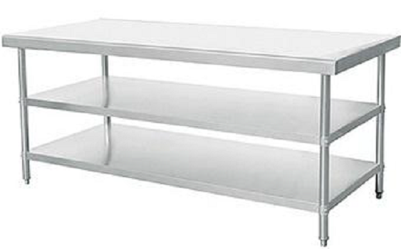 STAINLESS STEEL KITCHEN WORK TABLE 3 TIER 1800mm(L) x 800mm(W) x 800mm ...