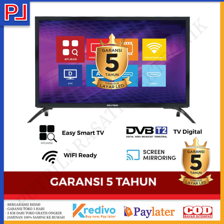 TV DIGITAL EASY SMART POLYTRON 24 INCH 24MV1859 | Lazada Indonesia