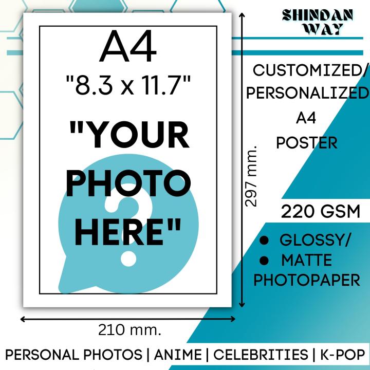SHIN GRAFIX Personalized Poster Customized Poster Printing Services Picture Print Customized ...