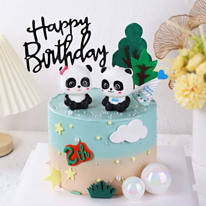 Baby Bus Panda Cake Topper Decoration Kek Hiasan 熊猫宝宝巴士蛋糕装饰 | Lazada