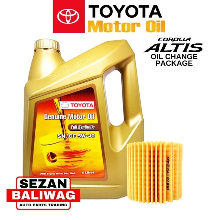 5W-40 FULLY SYNTHETIC 4 LITERS ORIGINAL TOYOTA OIL FOR VIOS ALTIS ...