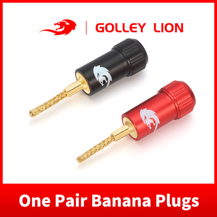 GOLLEY LION Banana Plugs for Speaker Wire, Speaker Connector Pin Plug ...