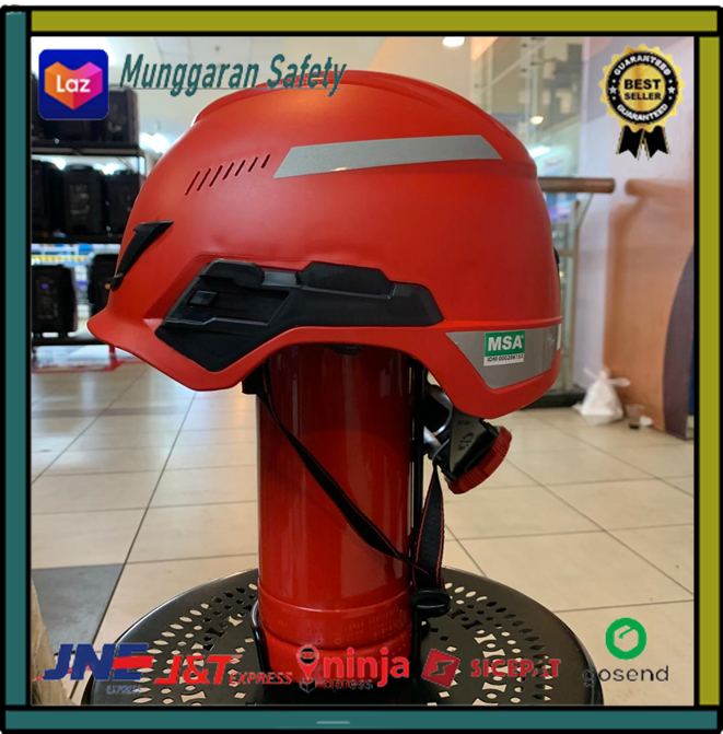 Helm MSA V-Gard H1 Safety Helmet Climbing Trivent Fastrack Lokal Merah ...