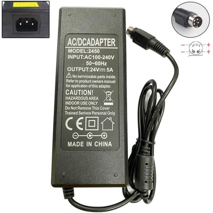 24V 5A 4pin AC Adapter For Effinet EFL-2202W FY2405000 LCD Monitor ...